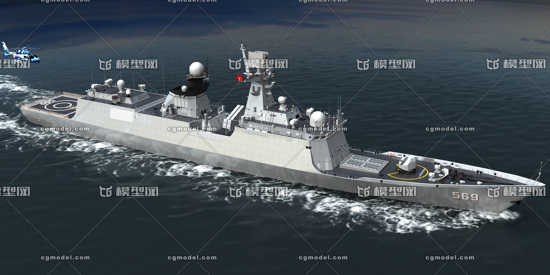 054A导弹护卫舰-升级**模型-军舰模型库-3ds Max(.max)模型下载-cg模型网