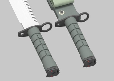 虎牙D80军刀 m9军刀模型-冷兵器模型库-OBJ(.obj/.mtl)模型下载-cg模型网