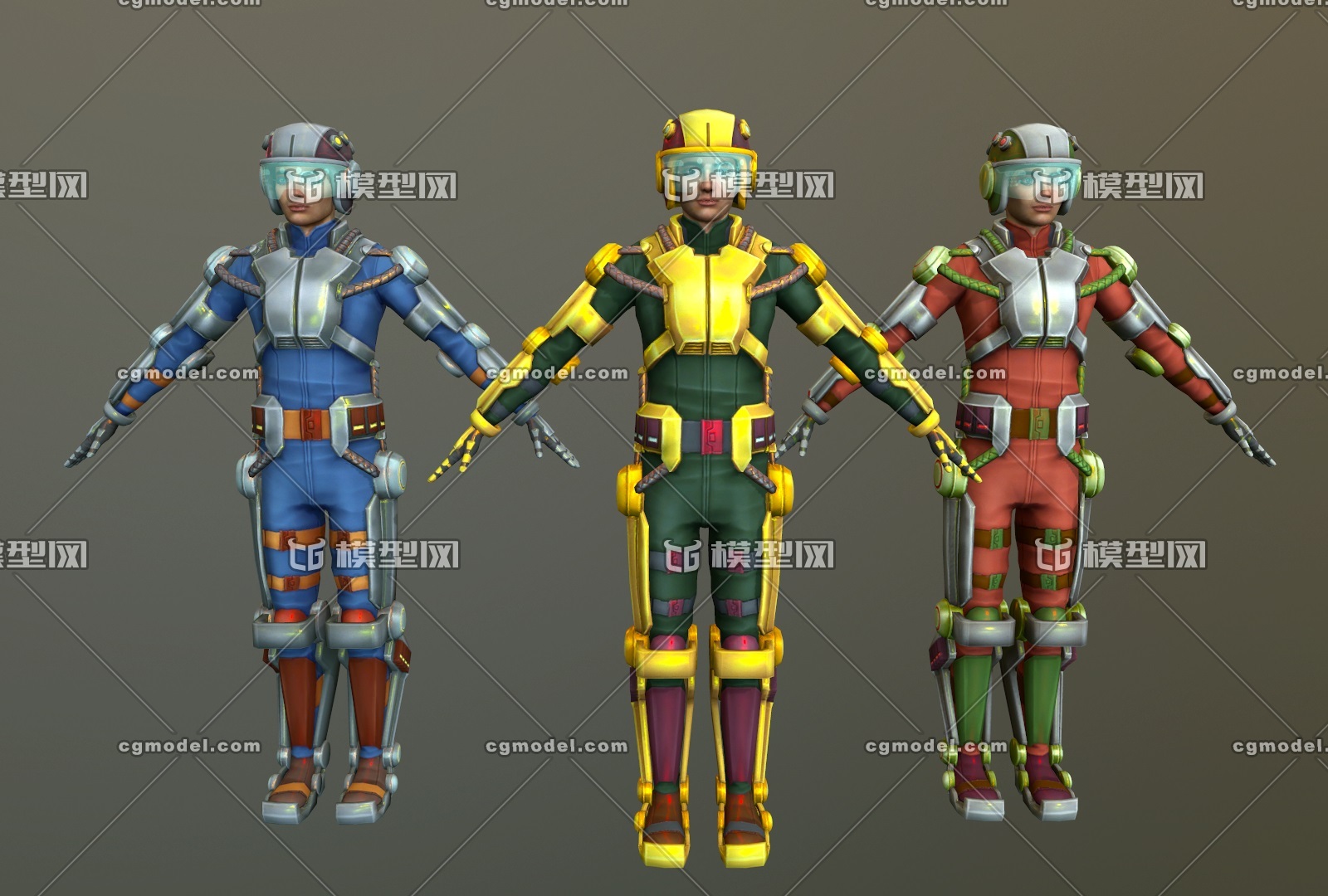 卡通 机械外骨骼 动力装甲 次世代 机械套装 mechsu模型-男人模型库-3ds Max(.max)模型下载-cg模型网