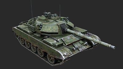 ZTZ59D式中型坦克 59坦克模型-装甲车／坦克模型库-3ds Max(.max)模型下载-cg模型网