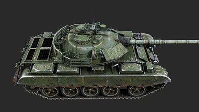 ZTZ59D式中型坦克 59坦克模型-装甲车／坦克模型库-3ds Max(.max)模型下载-cg模型网