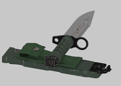 虎牙D80 m9军刀/军刺模型-冷兵器模型库-3ds Max(.max)模型下载-cg模型网