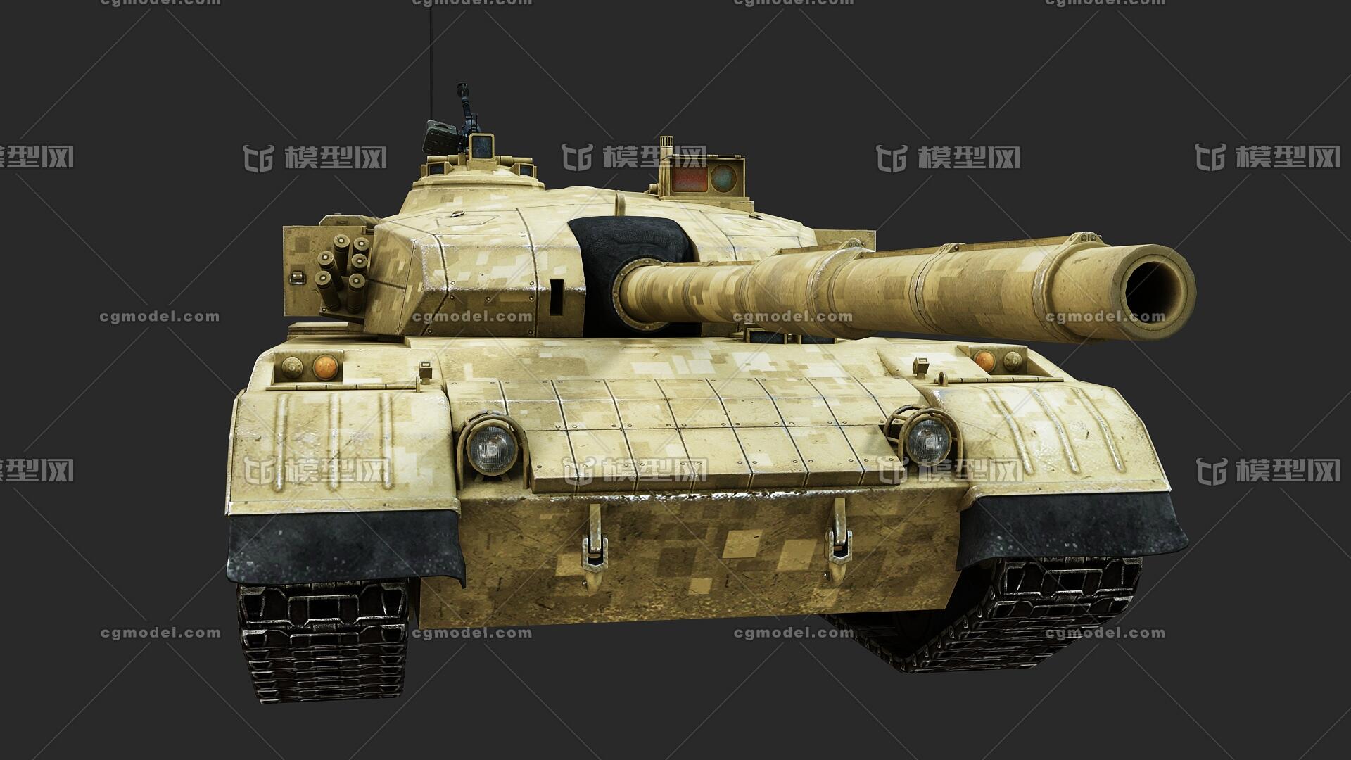 中国北方工业集团 VT-2主战坦克模型-装甲车／坦克模型库-3ds Max(.max)模型下载-cg模型网