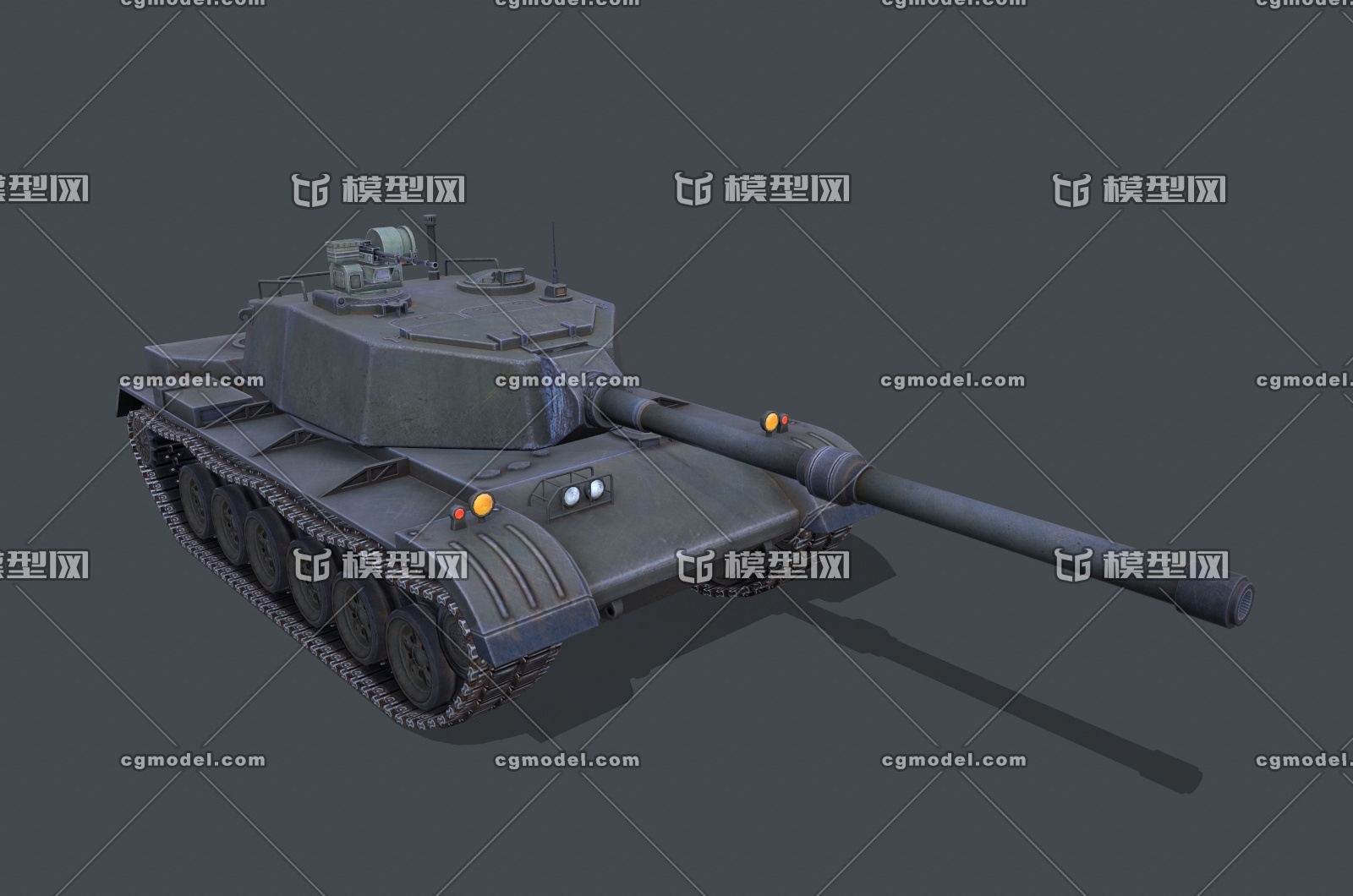 pbr次时代材质WZ1224主站坦克模型-装甲车／坦克模型库-3ds Max(.max)模型下载-cg模型网
