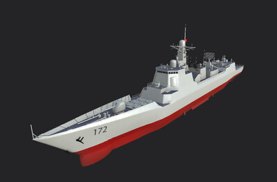 052D导弹驱逐舰 中华神盾模型-军舰模型库-Maya(.ma/.mb)模型下载-cg模型网