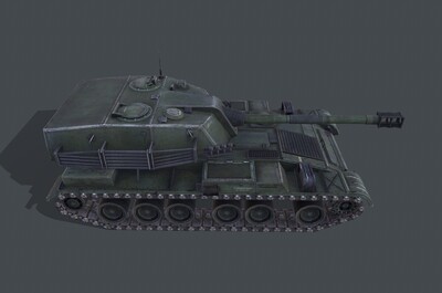 pbr次时代材质PTZ89自行反坦克炮模型-装甲车／坦克模型库-3ds Max(.max)模型下载-cg模型网