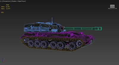 pbr次时代材质PTZ89自行反坦克炮模型-装甲车／坦克模型库-3ds Max(.max)模型下载-cg模型网