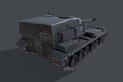 pbr次时代材质PTZ89自行反坦克炮模型-装甲车／坦克模型库-3ds Max(.max)模型下载-cg模型网