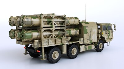 国产 红旗-16B模型-火炮器械模型库-3ds Max(.max)模型下载-cg模型网