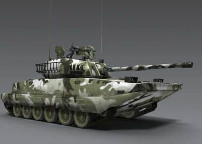 WZ-123 63A水陆两栖坦克模型-装甲车／坦克模型库-3ds Max(.max)模型下载-cg模型网