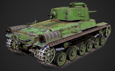 日本 97式中型坦克 Type 97 M_Joker2020作品_车辆装甲车／坦克_cg模型网