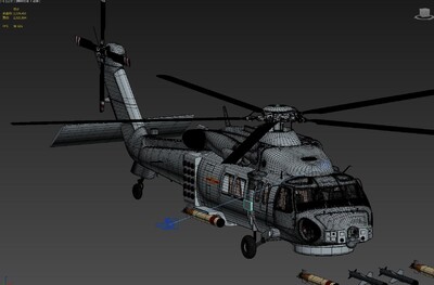 直20舰载直升机 海军Z20模型-军用飞机模型库-3ds Max(.max)模型下载-cg模型网