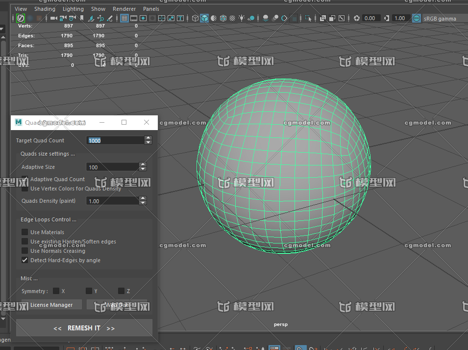 三角面转四边形网格重拓扑插件Exoside QuadReme模型-其他插件模型库-其他模型下载-cg模型网
