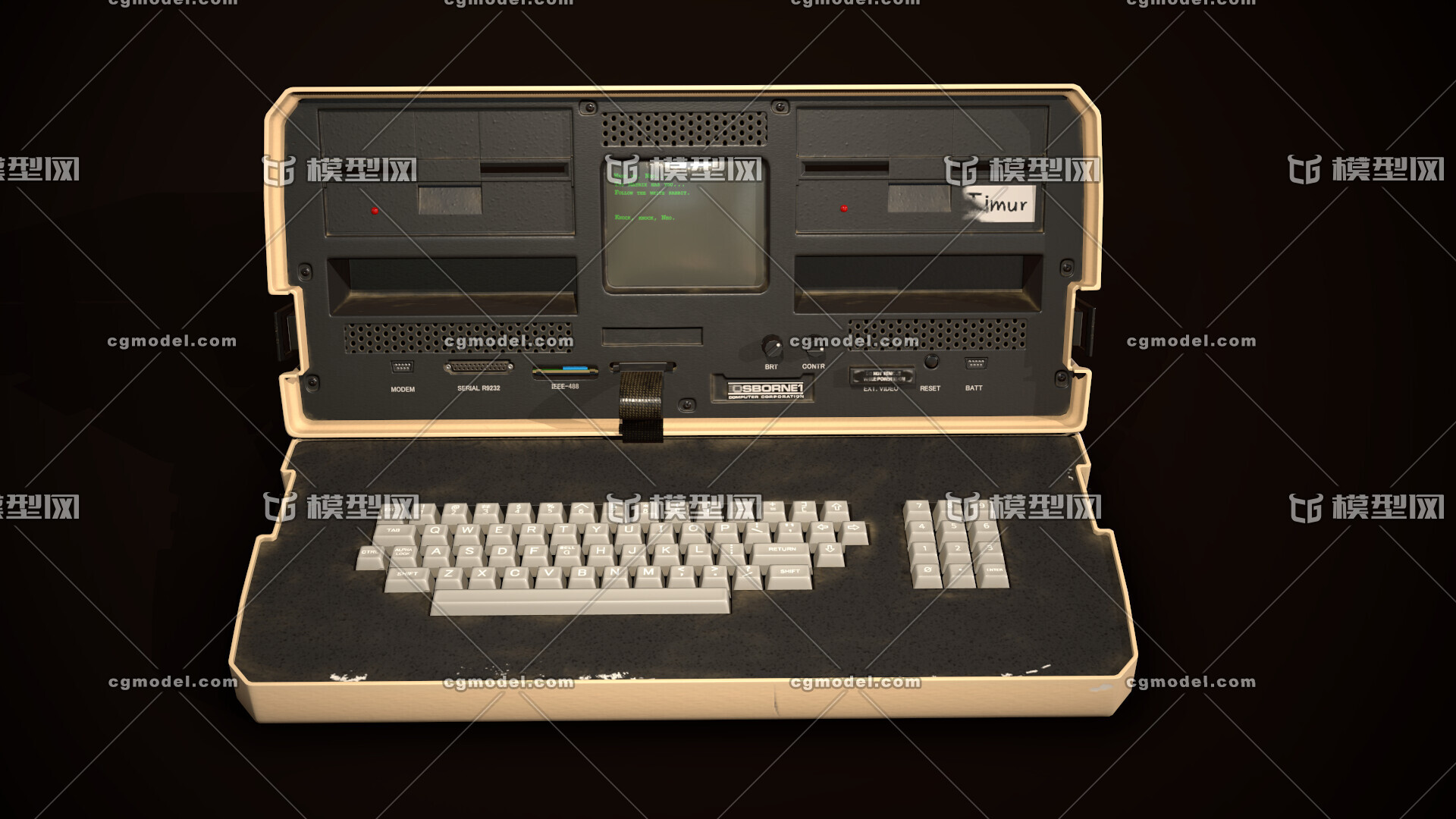 PBR次世代 老式电脑模型-场景部件模型库-3ds Max(.max)模型下载-cg模型网