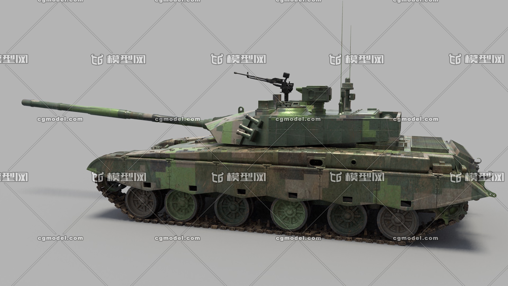 99A2主战坦克 (**)模型-装甲车／坦克模型库-Cinema 4D(.c4d)模型下载-cg模型网