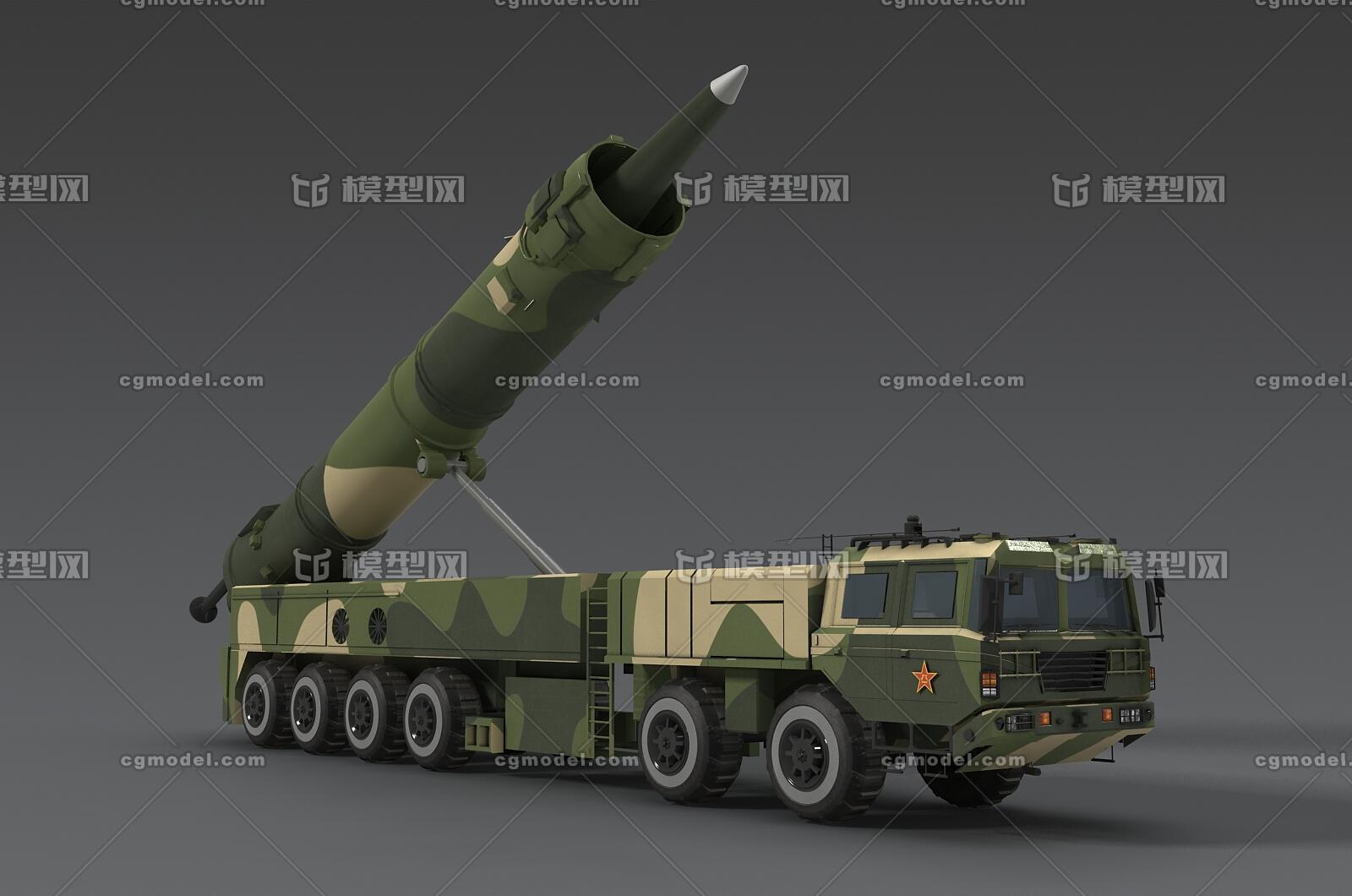 东风26 东风-26弹道导弹车模型-装甲车／坦克模型库-3ds Max(.max)模型下载-cg模型网