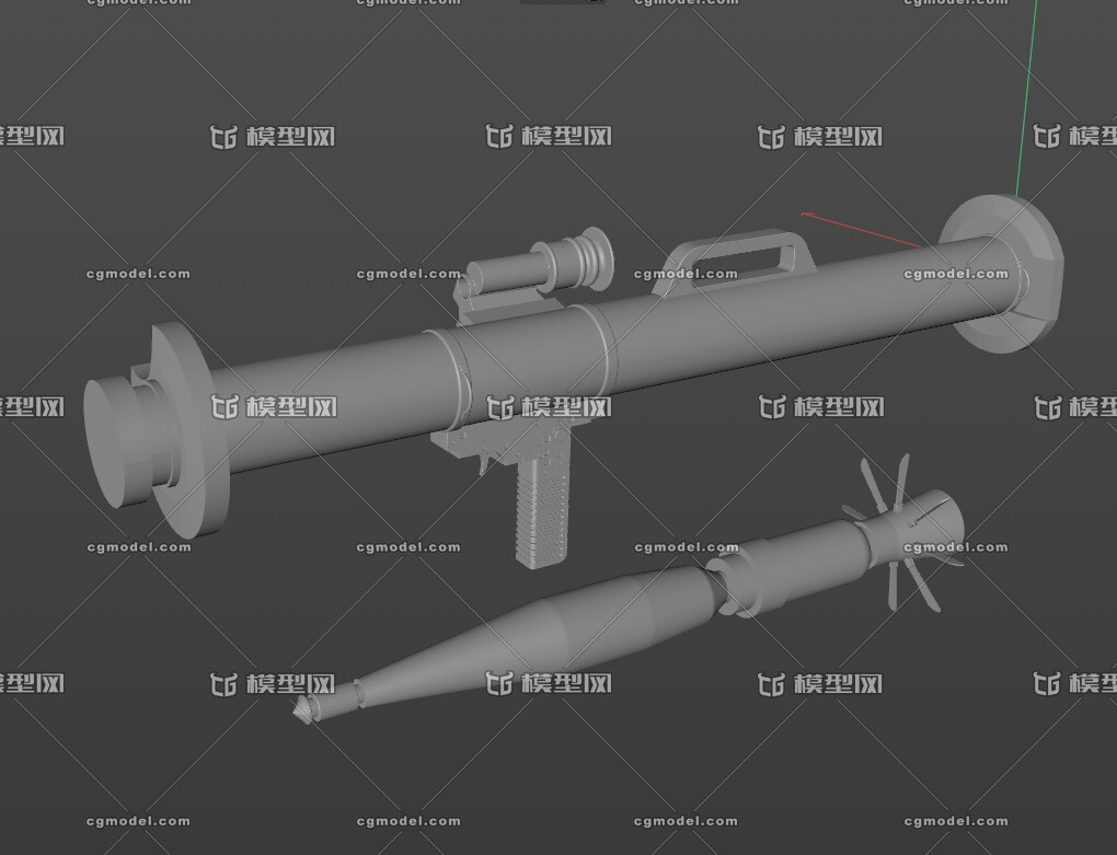 PF89式反坦克火箭 PF-89模型-火炮器械模型库-FBX(.fbx)模型下载-cg模型网