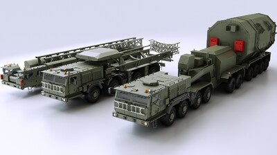 KAMAZ-78501 系列模型-火炮器械模型库-3ds Max(.max)模型下载-cg模型网