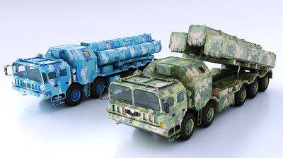 国产岸基反舰导弹 鹰击系列 YJ-12B YJ-62模型-火炮器械模型库-3ds Max(.max)模型下载-cg模型网