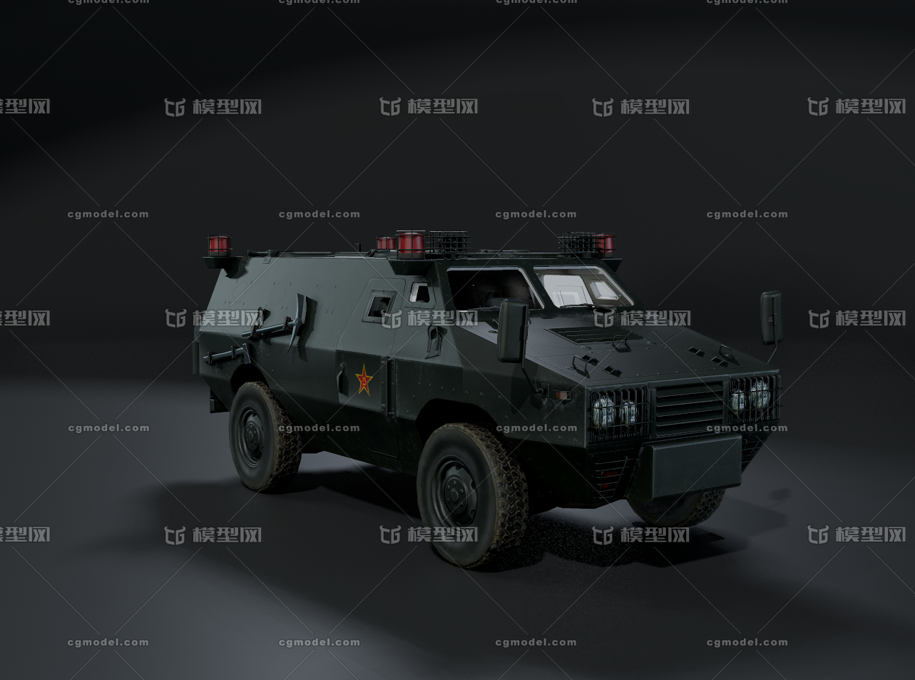 次世代中国依维柯虎士ZFB05A装甲防暴车模型模型-装甲车／坦克模型库-3ds Max(.max)模型下载-cg模型网