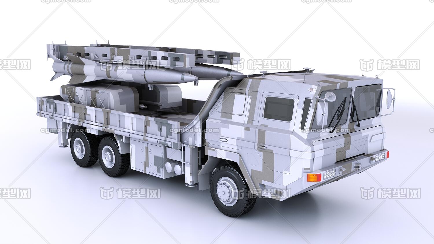 国产红旗-12防空导弹 HQ-12模型-火炮器械模型库-3ds Max(.max)模型下载-cg模型网