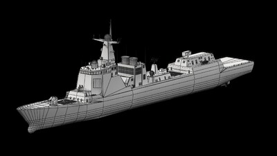 052D驱逐舰（中精）模型-军舰模型库-3ds Max(.max)模型下载-cg模型网