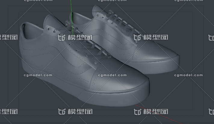 【产品级】的VANS时尚帆布鞋 万斯帆布鞋模型-个人用品模型库-Cinema 4D(.c4d)模型下载-cg模型网