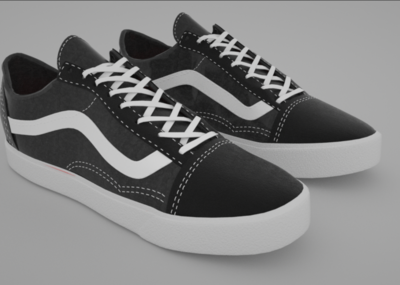 【产品级】的VANS时尚帆布鞋 万斯帆布鞋模型-个人用品模型库-Cinema 4D(.c4d)模型下载-cg模型网