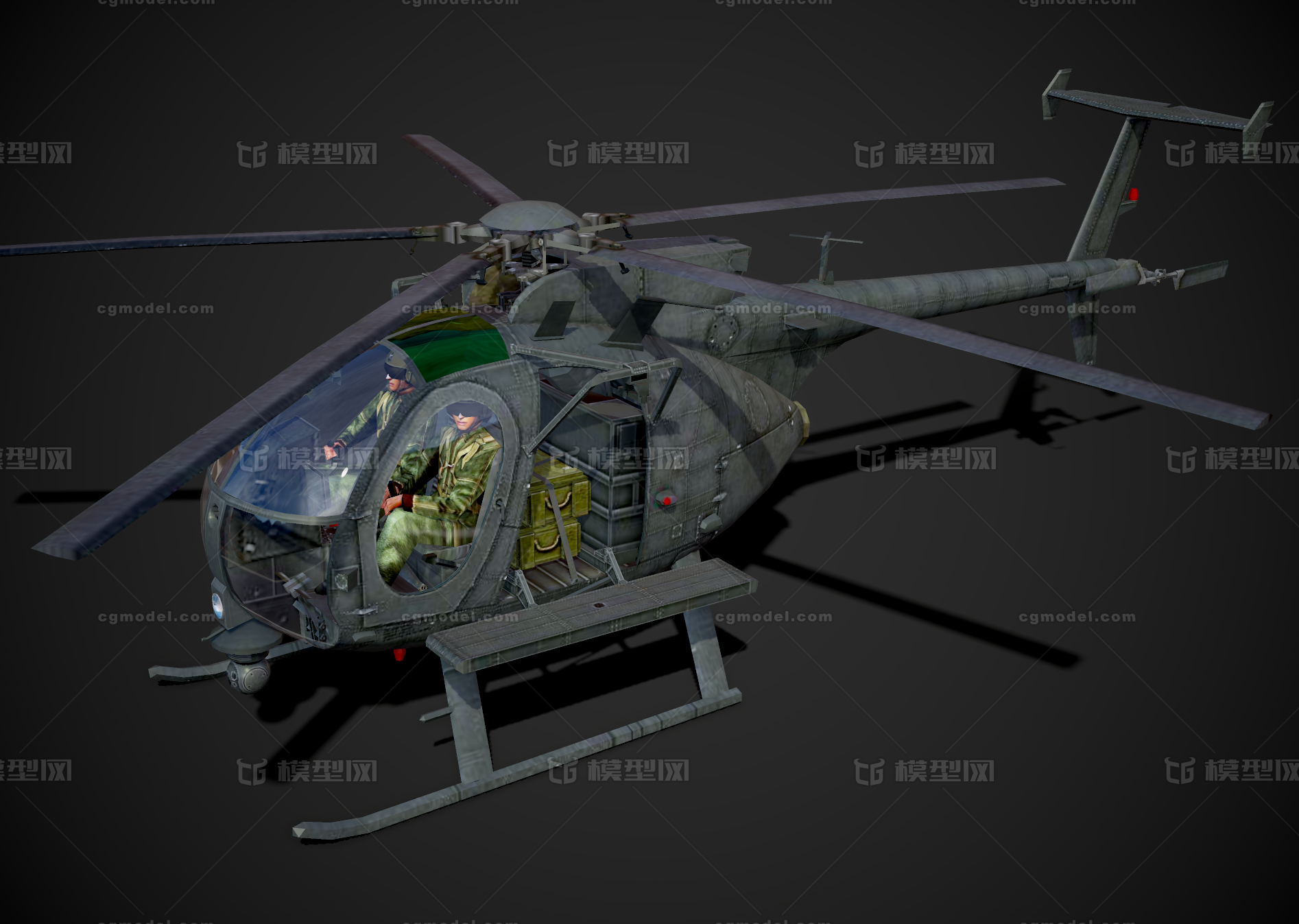 MH-6直升机-千图网