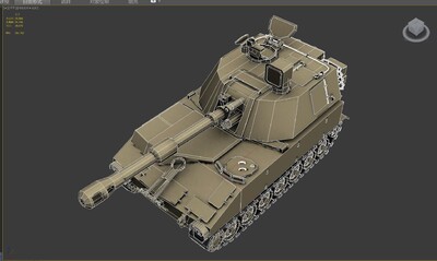 M109A6型帕拉丁155自行榴弹炮 Paladin模型-火炮器械模型库-3ds Max(.max)模型下载-cg模型网