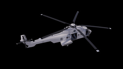 EC-225直升机 欧直EC225模型-民用直升机模型库-FBX(.fbx)模型下载-cg模型网