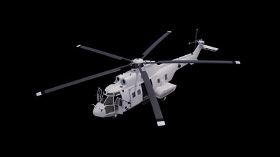 EC-225直升机 欧直EC225模型-民用直升机模型库-FBX(.fbx)模型下载-cg模型网