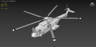 EC-225直升机 欧直EC225模型-民用直升机模型库-FBX(.fbx)模型下载-cg模型网