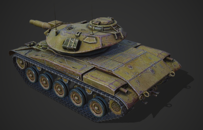 美国 T49坦克歼击车模型-装甲车／坦克模型库-Marmoset Toolbag(.tbscene/.tbmat)模型下载-cg模型网