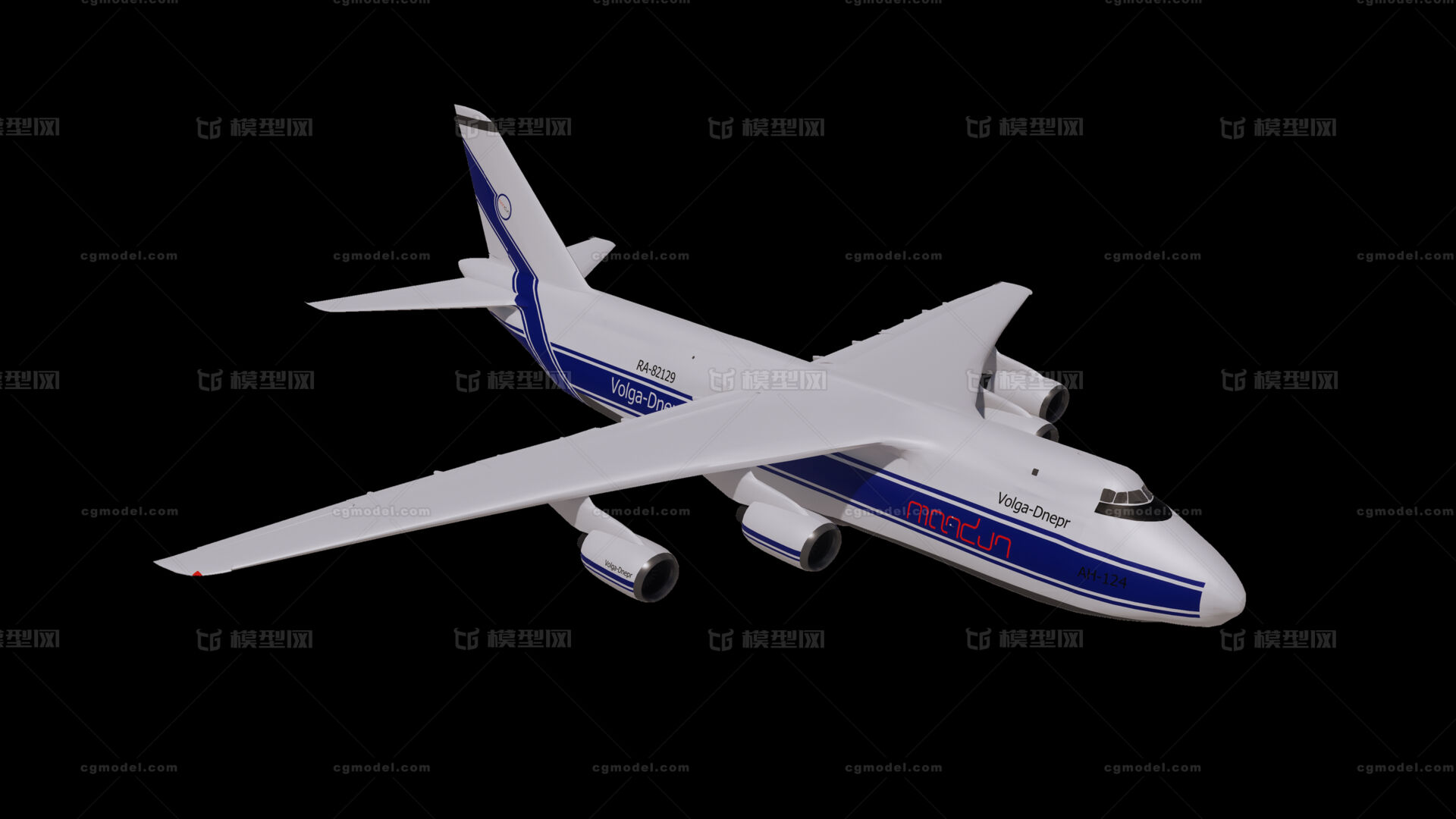 安-124运输机 AN-124模型-军用飞机模型库-FBX(.fbx)模型下载-cg模型网
