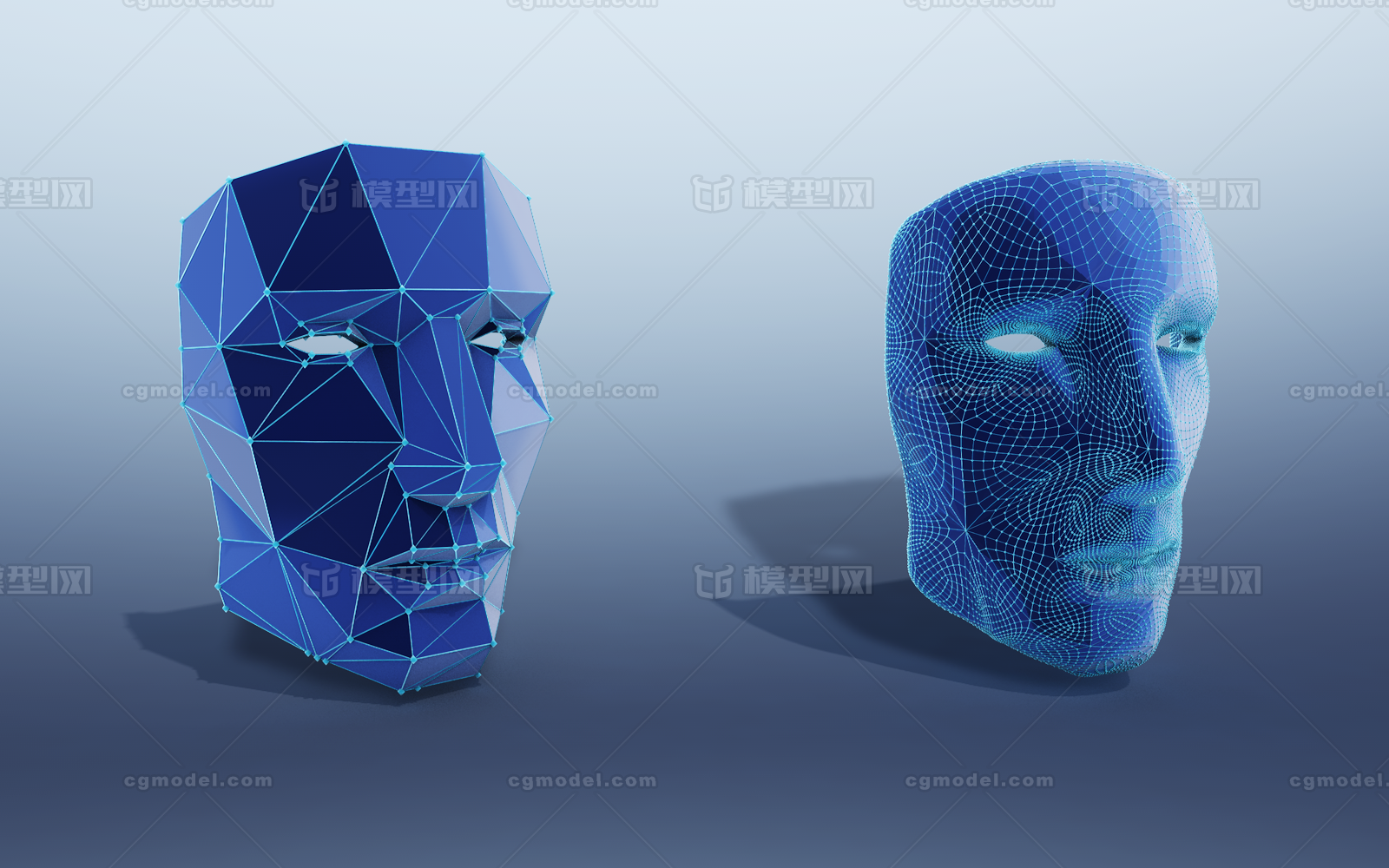 脸 科技人脸模型-男人模型库-Cinema 4D(.c4d)模型下载-cg模型网
