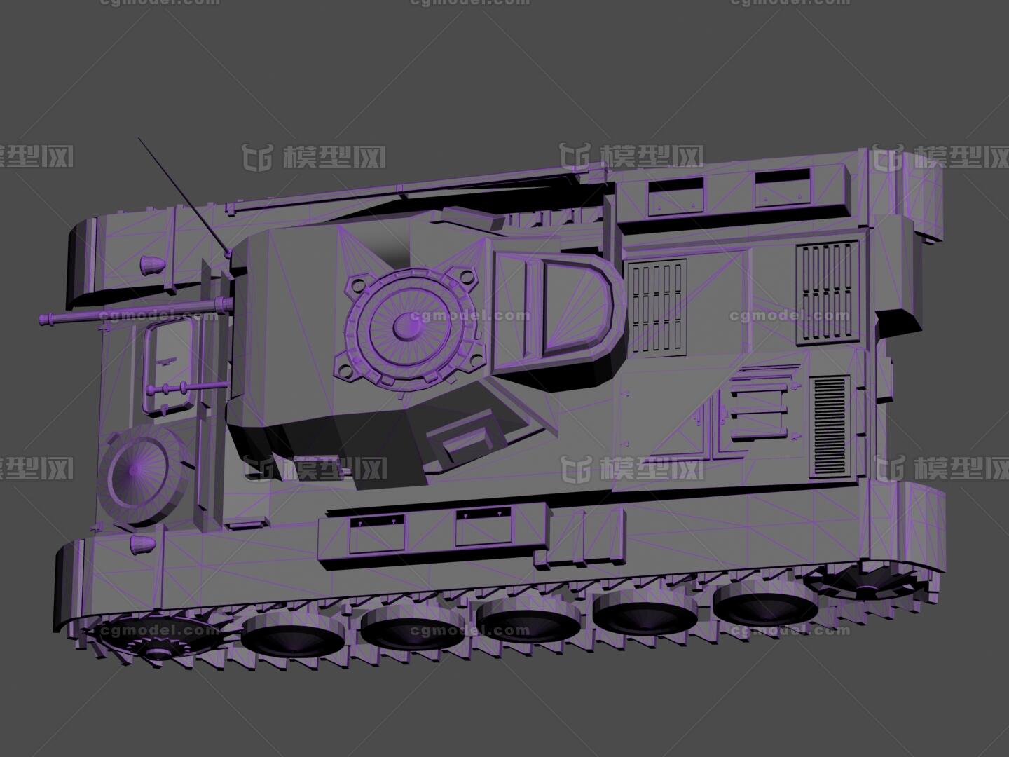 德国二战坦克PZ1型模型-装甲车／坦克模型库-3ds Max(.max)模型下载-cg模型网
