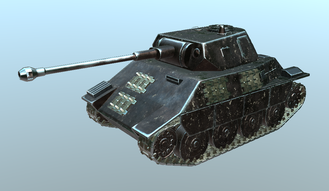 德系 Krupp-38(D) 中型坦克模型 - 工业/产品/道具 - 作品模型 - CG模型网