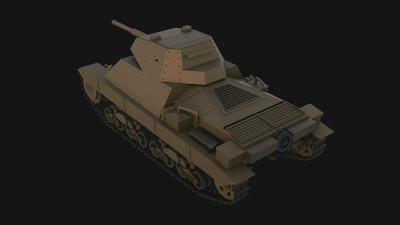 意大利P40重型坦克 p26/40坦克模型-装甲车／坦克模型库-FBX(.fbx)模型下载-cg模型网