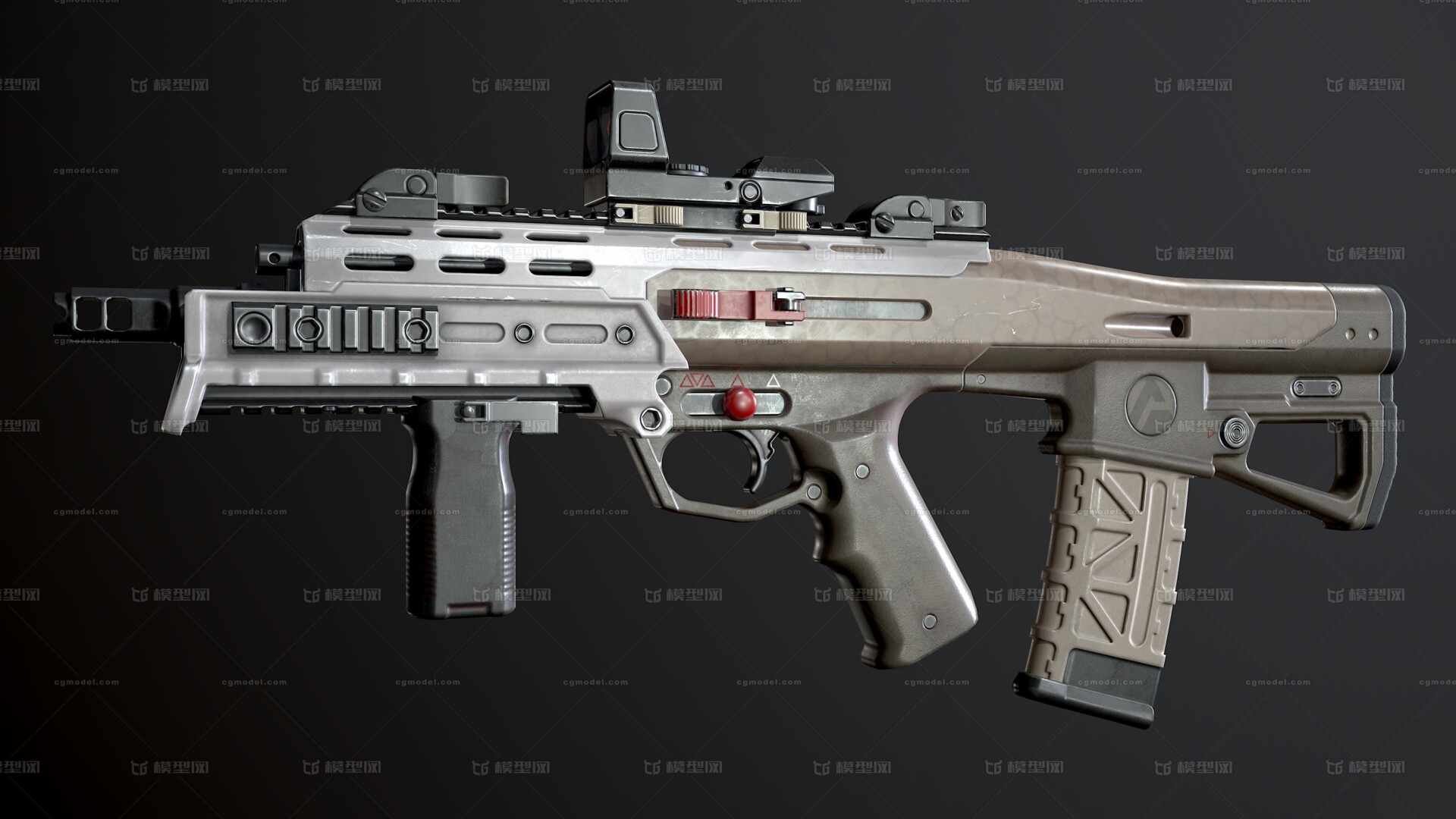 PBR-SUNDA MK2突击步枪模型-枪械模型模型库-FBX(.fbx)模型下载-cg模型网