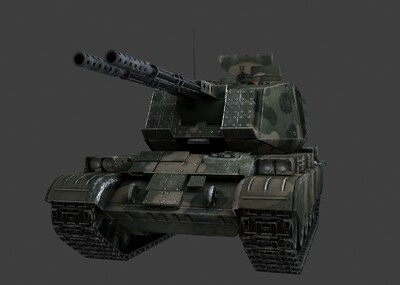 PBR PGZ-88式双管37毫米自行高炮模型-装甲车／坦克模型库-3ds Max(.max)模型下载-cg模型网