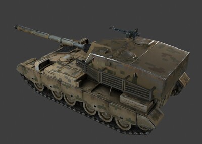 PBR PTZ89模型-装甲车／坦克模型库-3ds Max(.max)模型下载-cg模型网