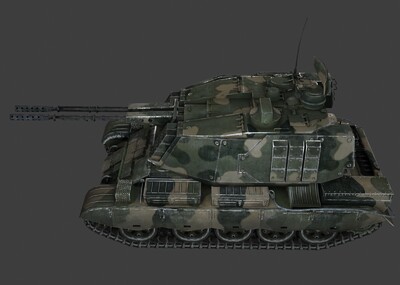 PBR PGZ-88式双管37毫米自行高炮模型-装甲车／坦克模型库-3ds Max(.max)模型下载-cg模型网