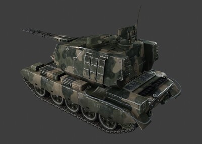 PBR PGZ-88式双管37毫米自行高炮模型-装甲车／坦克模型库-3ds Max(.max)模型下载-cg模型网