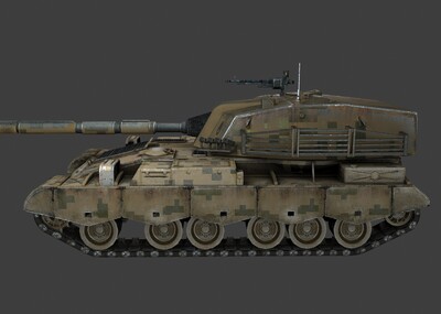 PBR PTZ89模型-装甲车／坦克模型库-3ds Max(.max)模型下载-cg模型网