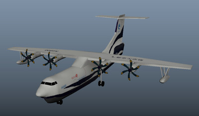 AG600模型-军用飞机模型库-Maya(.ma/.mb)模型下载-cg模型网