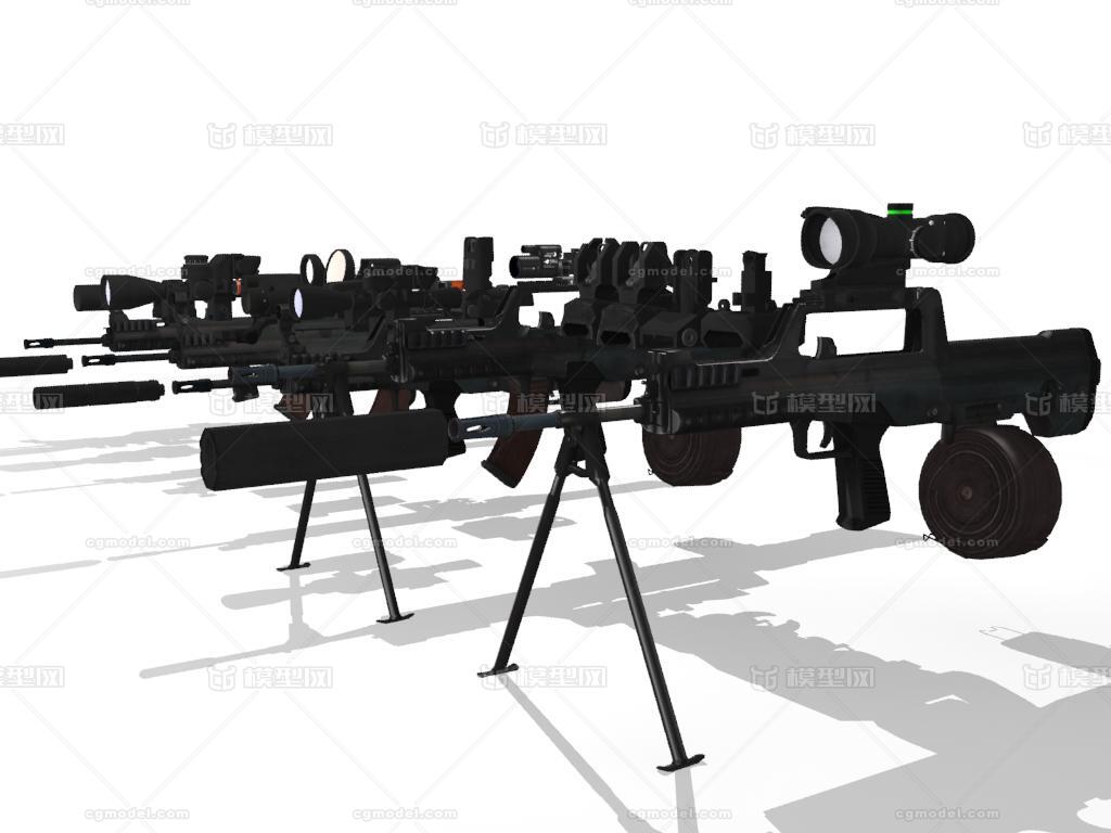魔改95步枪 轻机枪模型-枪械模型模型库-3ds Max(.max)模型下载-cg模型网