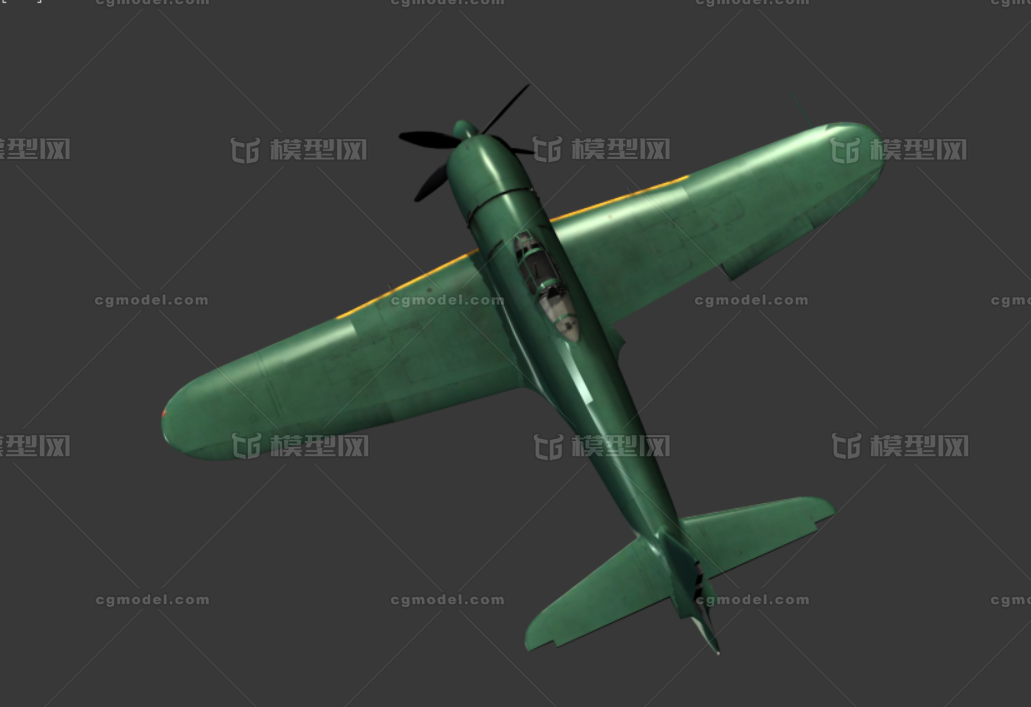 三菱A7M 日系战斗机A7M烈风战斗机模型-军用飞机模型库-3ds Max(.max)模型下载-cg模型网