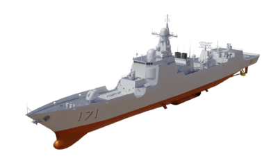052C海口号导弹驱逐舰171舰 中华神盾052d护卫舰模型-军舰模型库-STL(.stl)模型下载-cg模型网