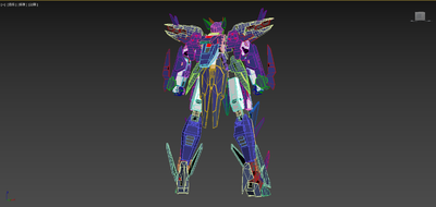 超级机器人大战W Valzacard模型-机器人／机甲模型库-3ds Max(.max)模型下载-cg模型网